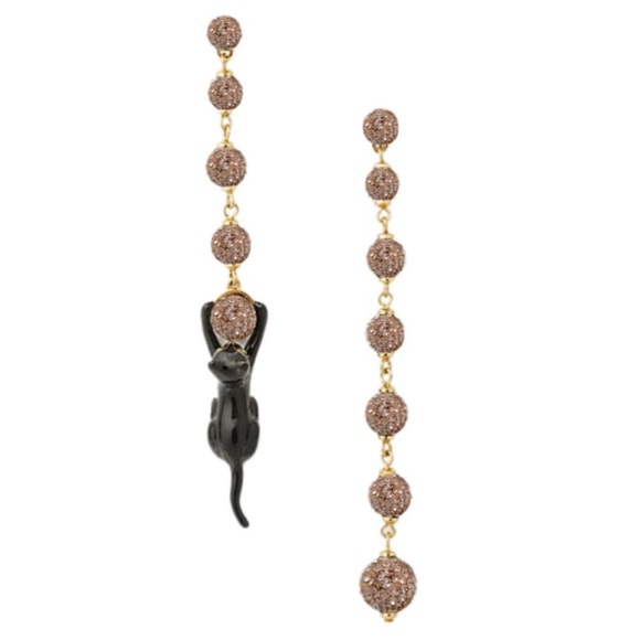 kate spade | Jewelry | Kate Spade Rose Gold House Cat Linear Mismatched ...